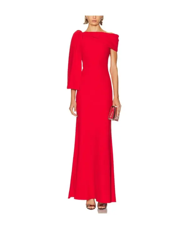 Alexander McQueen Draped Off-shoulder Gown
