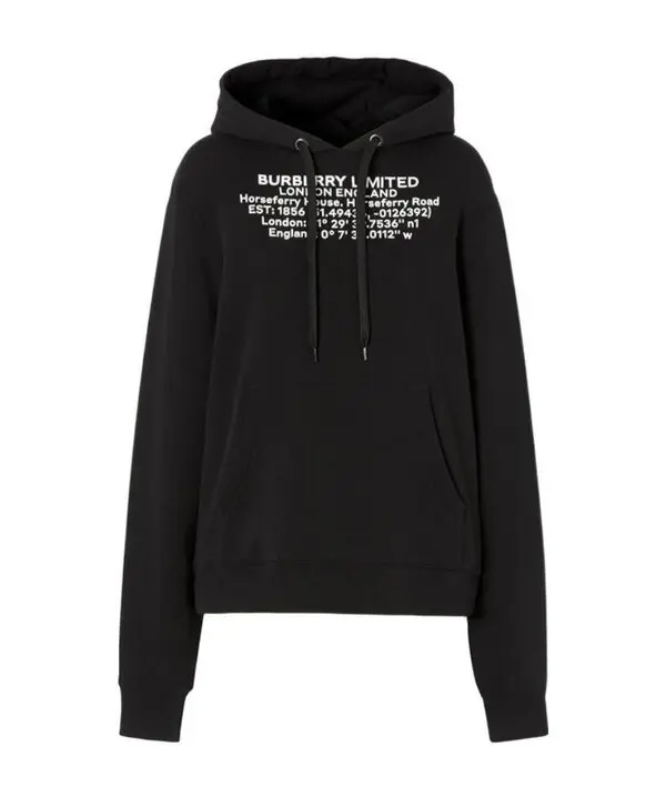 Burberry Printed Hooded Sweater - Black