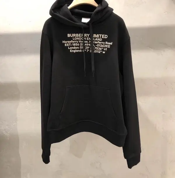 Burberry Printed Hooded Sweater - Black