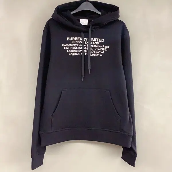 Burberry Printed Hooded Sweater - Black