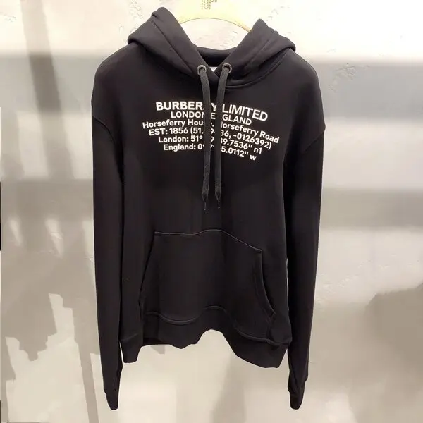 Burberry Printed Hooded Sweater - Black