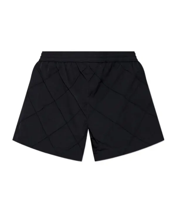 Bottega Veneta Geometric Detail Elastic Waist Swimming Trunks - Black