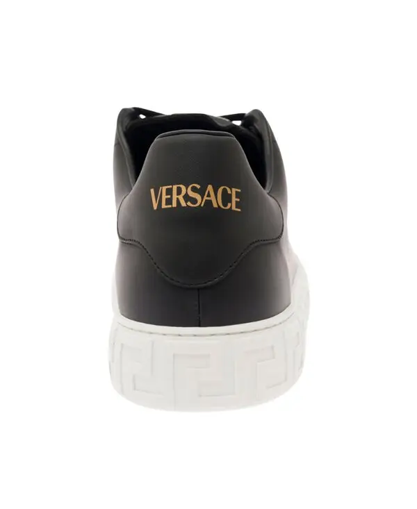 Versace Greca Lace-up Sneakers - Black