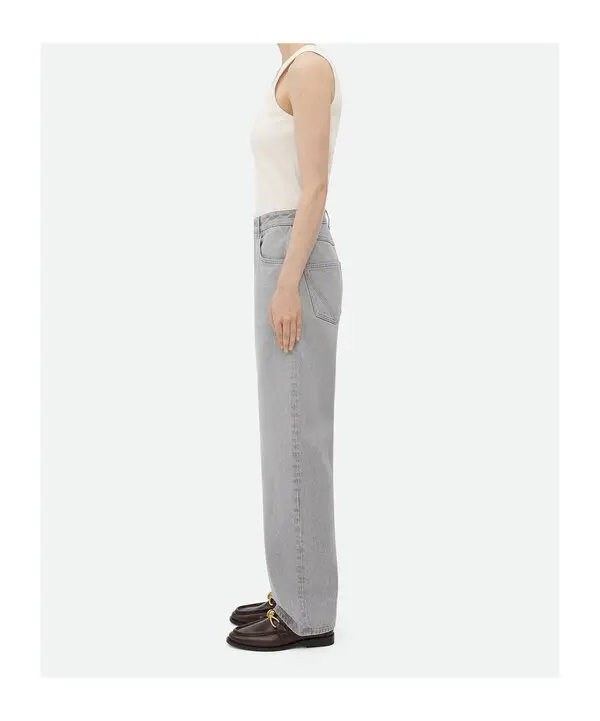 Bottega Veneta Washed Rounded Leg Denim Trousers