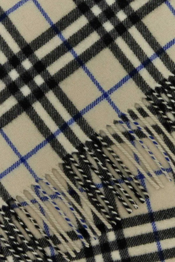 Burberry Checked Fringed Scarf