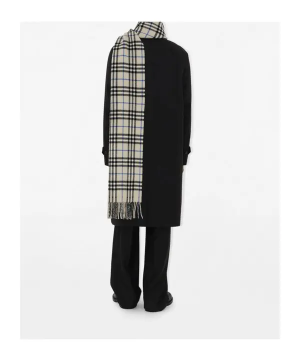 Burberry Checked Fringed Scarf