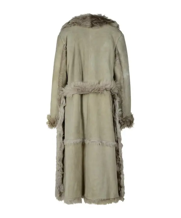 SALVATORE SANTORO Fur Trimmed Leather Coat