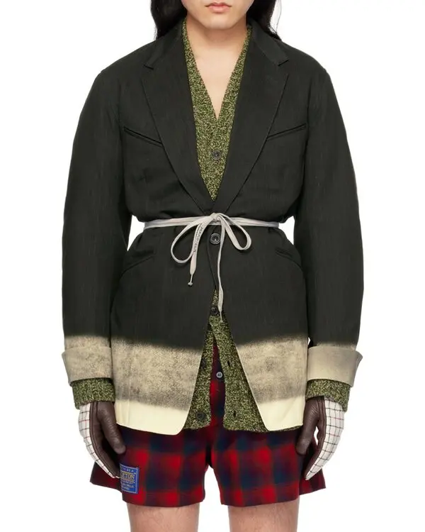 MAISON MARGIELA Pinstriped Button-up Blazer