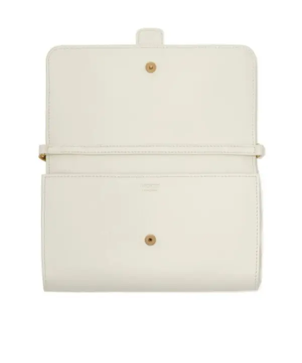Burberry Rider Chain Strap Wallet - White