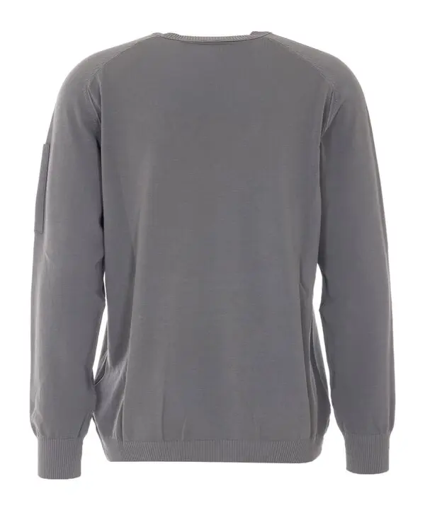 C.P. COMPANY Lens Sleeve Knitted Sweater - Gray