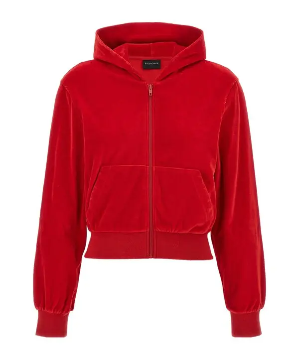 Balenciaga Embellished Logo Hooded Jacket