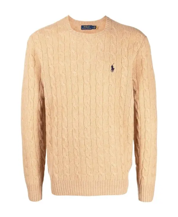 Polo Ralph Lauren Cable Knit Jumper With Embroidered Pony - No