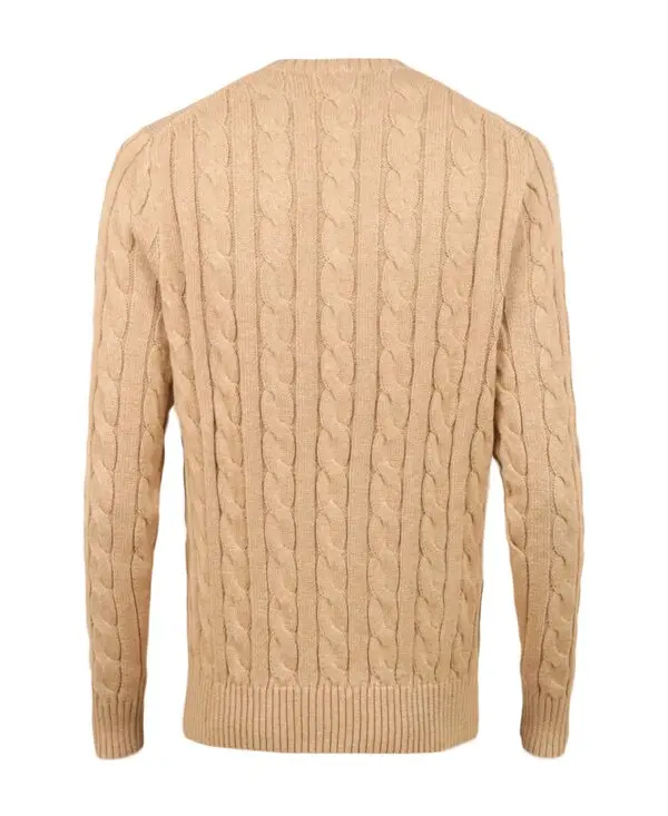 Polo Ralph Lauren Cable Knit Jumper With Embroidered Pony