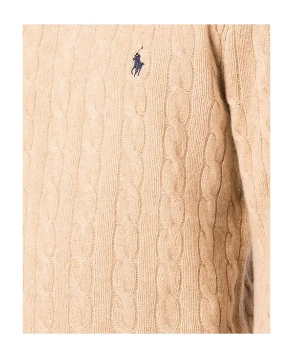 Polo Ralph Lauren Cable Knit Jumper With Embroidered Pony