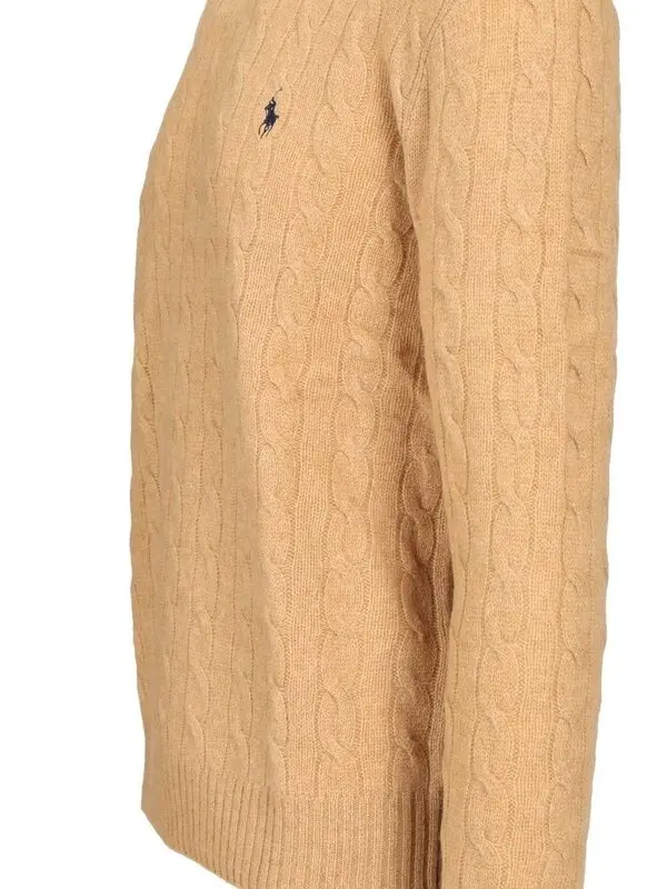 Polo Ralph Lauren Cable Knit Jumper With Embroidered Pony