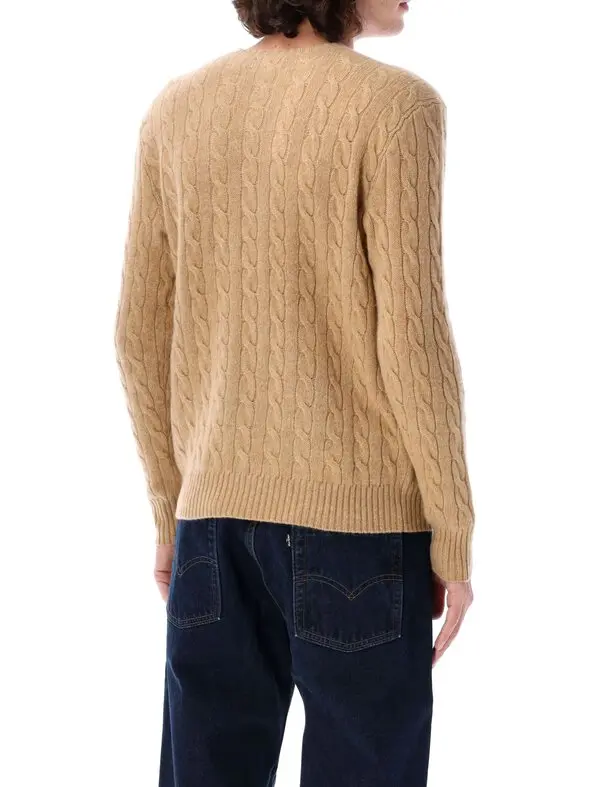 Polo Ralph Lauren Cable Knit Jumper With Embroidered Pony