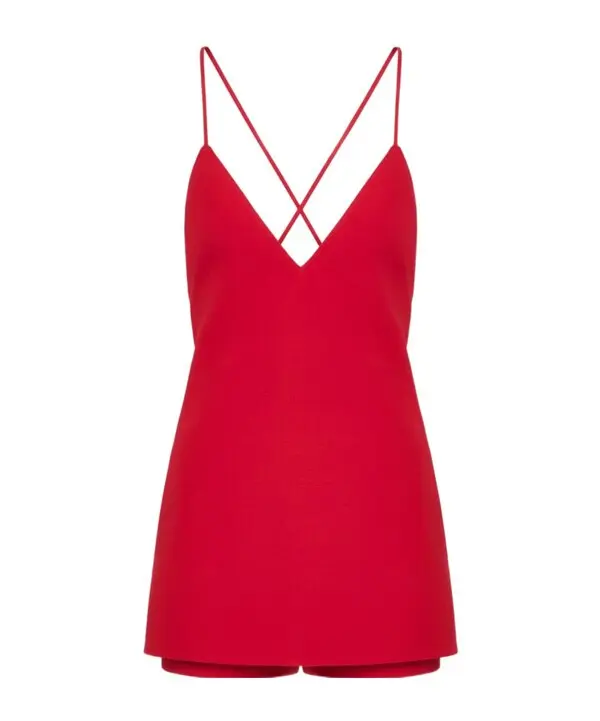 Valentino Garavani V-neck Sleeveless Mini Dress With Inner Shorts