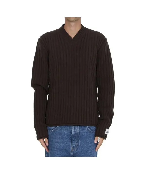 Dolce & Gabbana V-neck Knitted Jumper - Brown