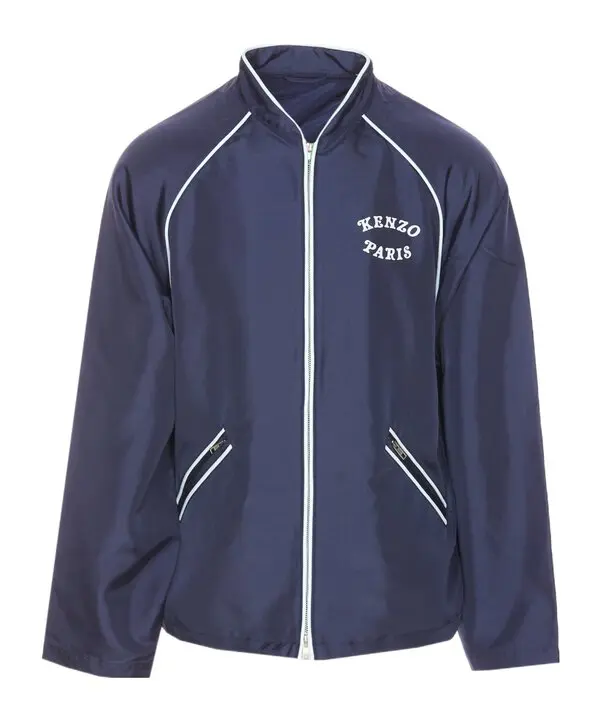 Kenzo Logo Printed Zip-up Jacket