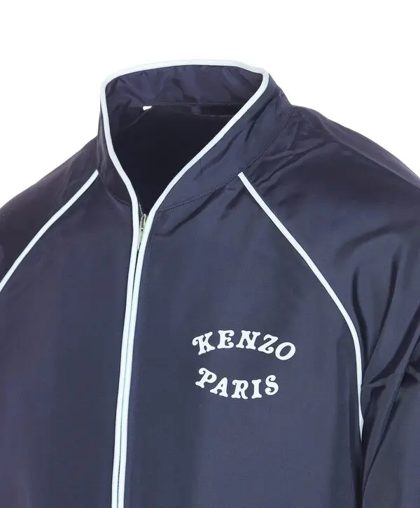 Kenzo Logo Printed Zip-up Jacket