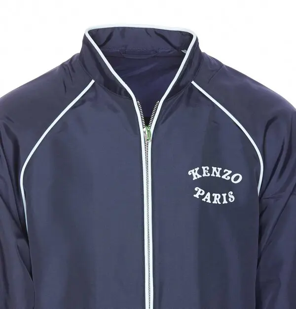 Kenzo Logo Printed Zip-up Jacket