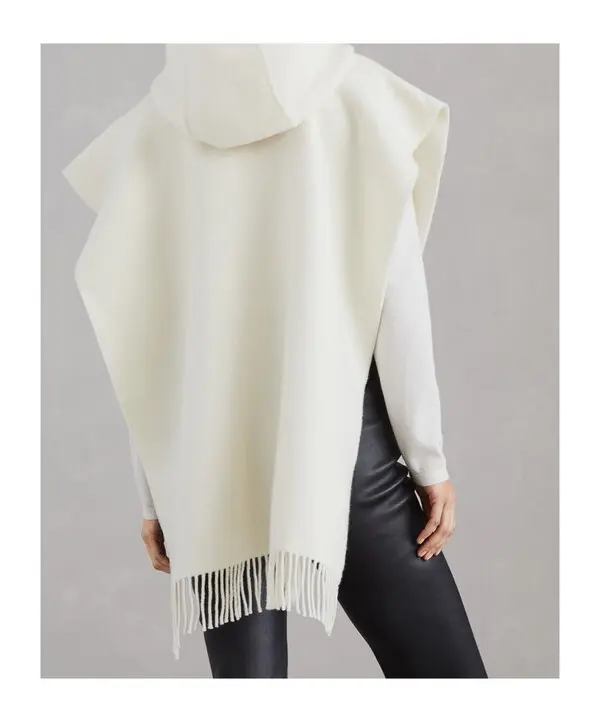 Brunello Cucinelli Hooded Fringed Poncho