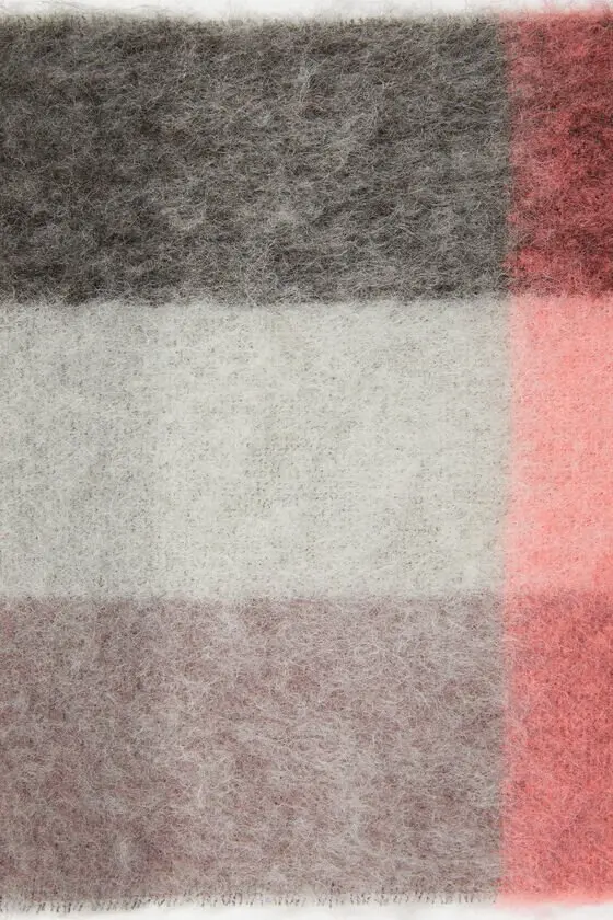 Acne Studios Logo-appliqué Checked Scarf - Multicolor