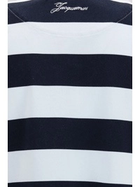 Jacquemus Marinière Horizontal-stripe Long Sleeve Polo - Printed Vertical Stripe
