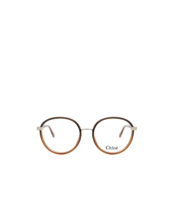 Chloé Round Frame Eyeglasses - Nude