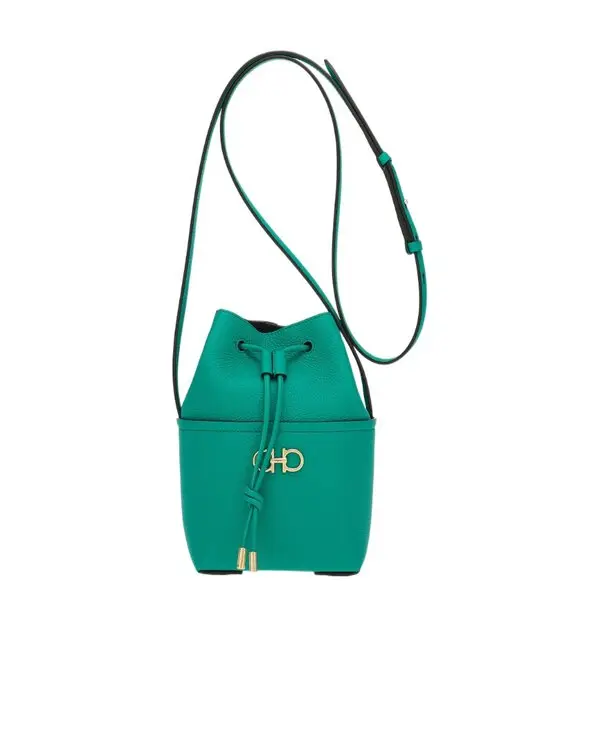 FERRAGAMO Logo Mini Bag - Green