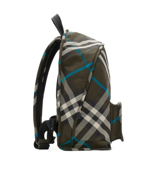 Burberry Shield Checked Zipped Backpack