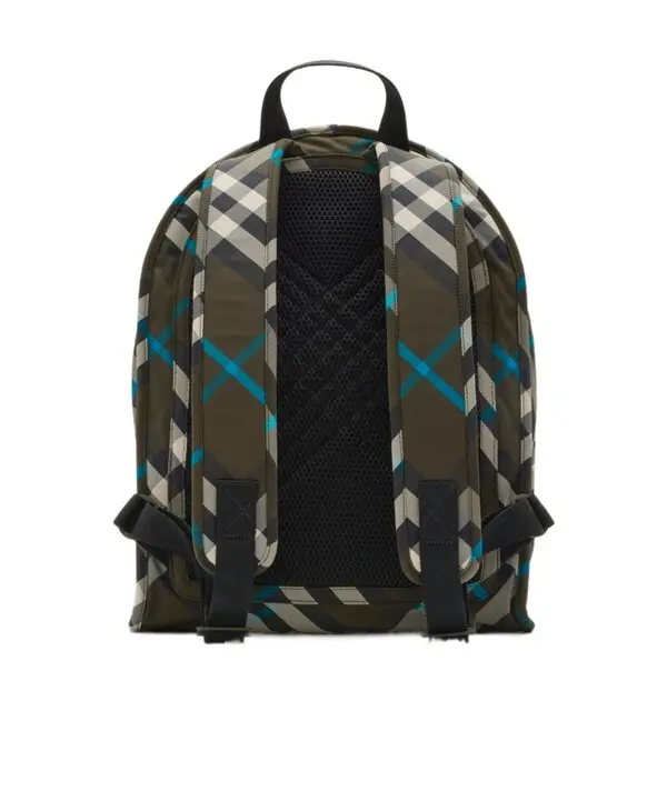 Burberry Shield Checked Zipped Backpack