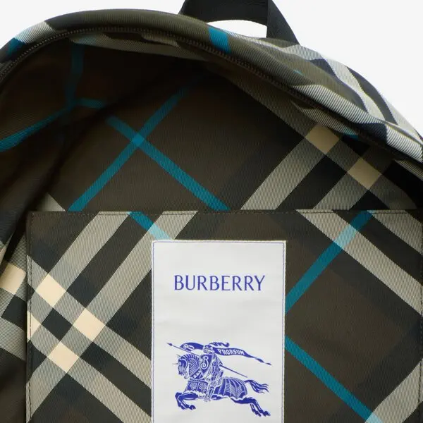 Burberry Shield Checked Zipped Backpack