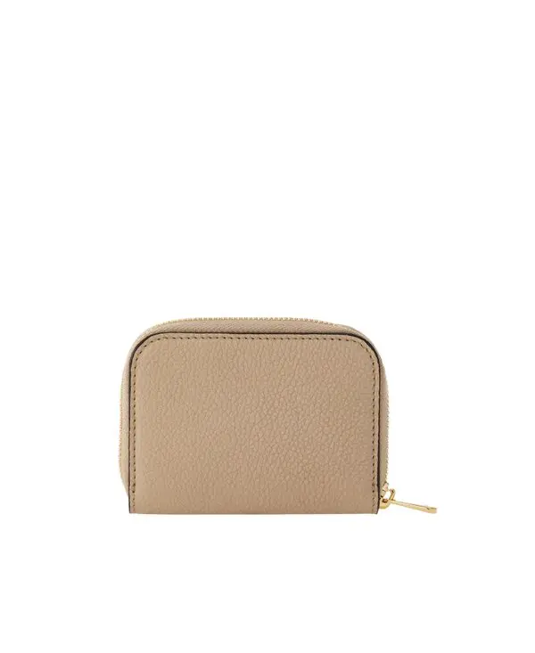 FERRAGAMO Gancini Zipped Card Holder - Nude