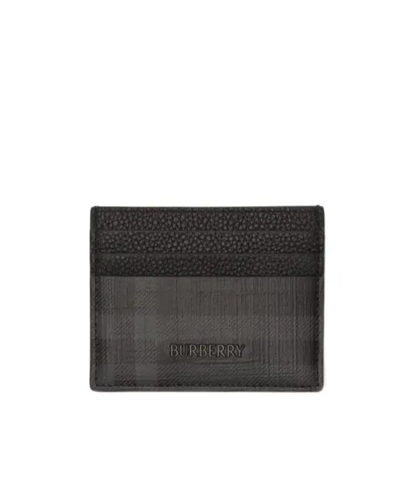 Burberry City Check Card Case - Iron Grey
