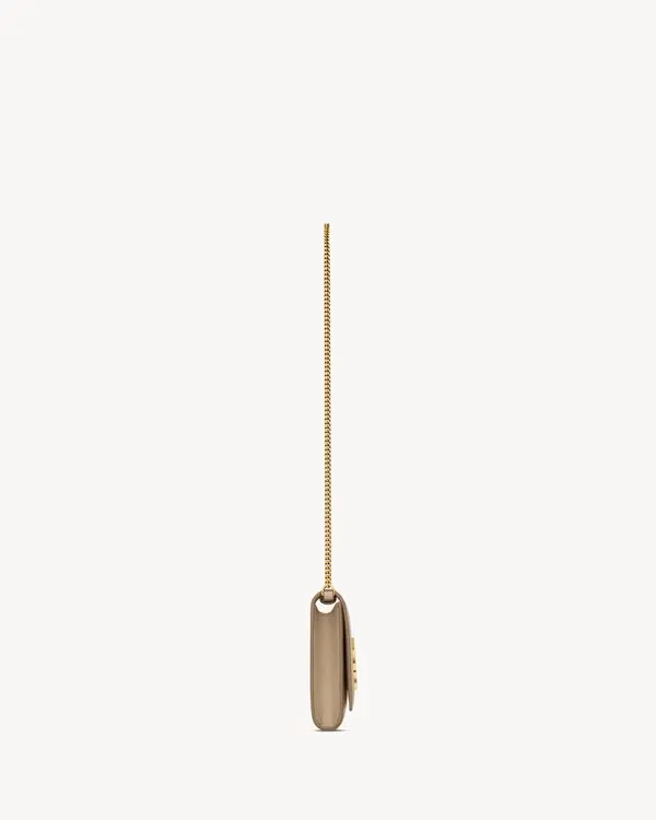 Saint Laurent Kate Foldover Top Clutch Bag With Chain Strap