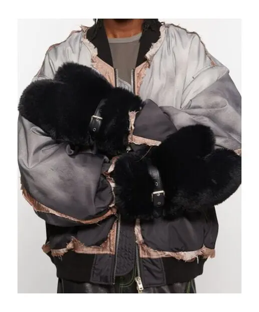 Acne Studios Fluffy Buckle Mittens