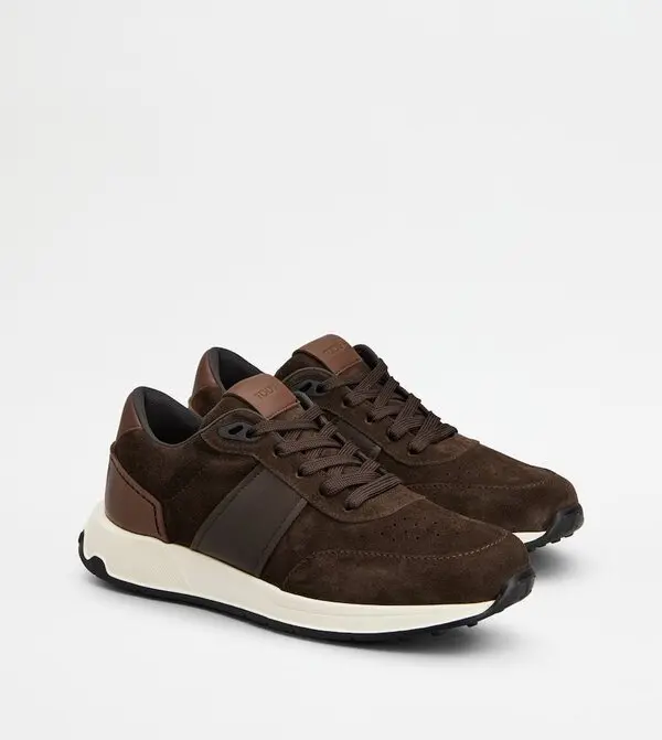 TOD'S Suede Lace-up Sneakers - Black