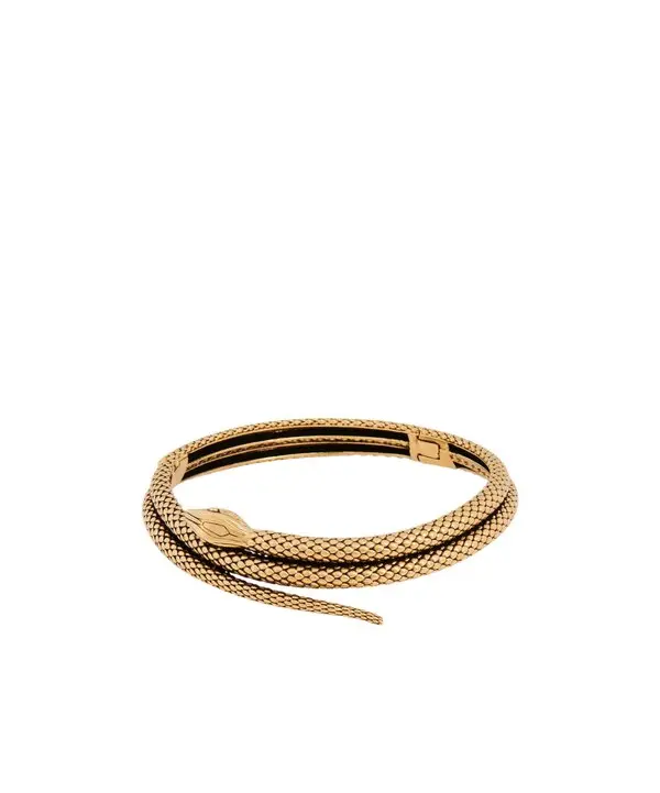 Chloé Snake Shape Choker Necklace - Vintage Gold