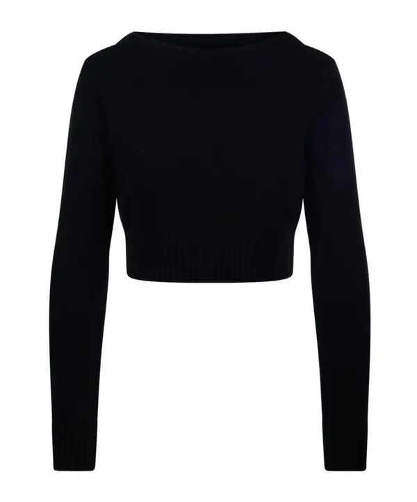Max Mara Angri Long-sleeved Knitted Jumper - Black