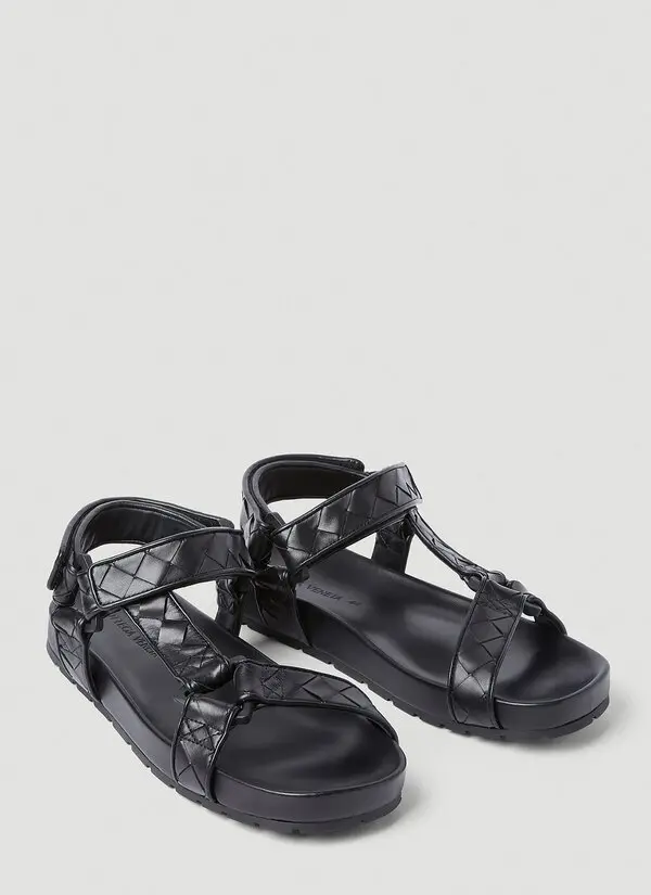 Bottega Veneta Woven Leather Trip Slingback Sandals