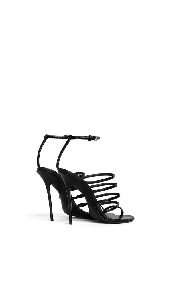 Alaïa Patent Leather Strappy Stiletto Sandals