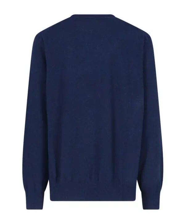 Comme Des Garçons Crewneck Knitted Jumper - Blue