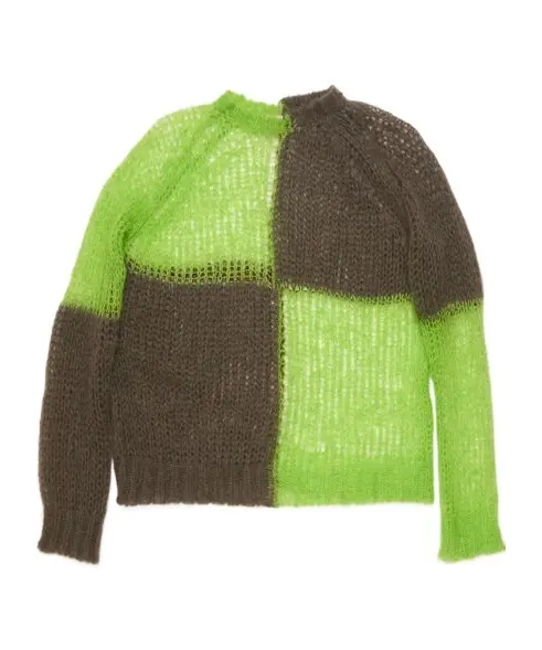 Acne Studios Color-block Knit Sweater - Green/khaki