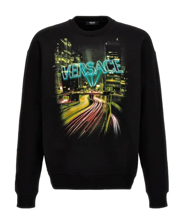 Versace Crewneck Sweatshirt With City Graphic