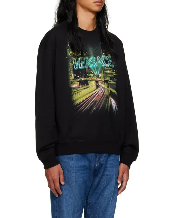 Versace Crewneck Sweatshirt With City Graphic