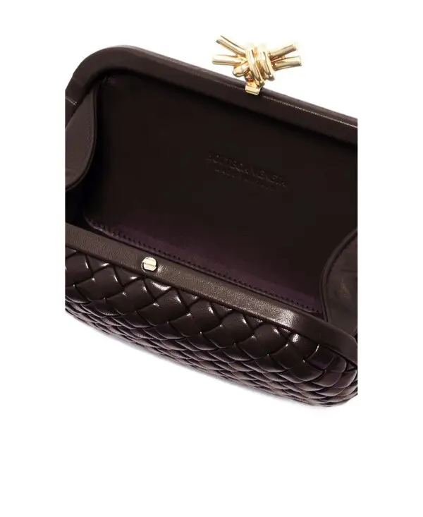 Bottega Veneta Knot Intrecciato Shoulder Bag - Brown