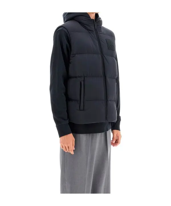 Moose Knuckles Logo Patch Reversible Down Vest