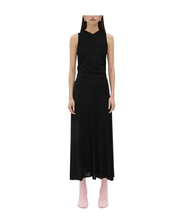 Bottega Veneta Sleeveless Maxi Dress With Knotted Detail