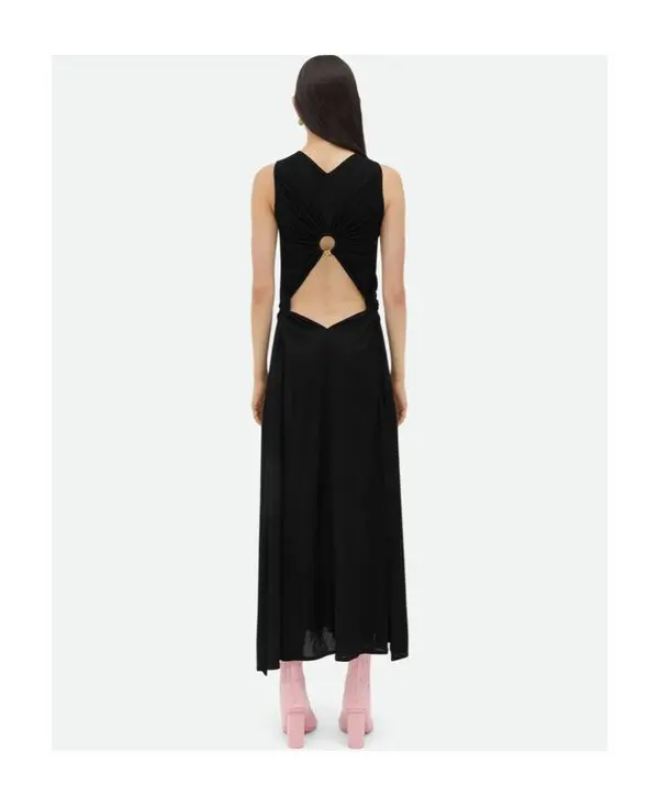 Bottega Veneta Sleeveless Maxi Dress With Knotted Detail